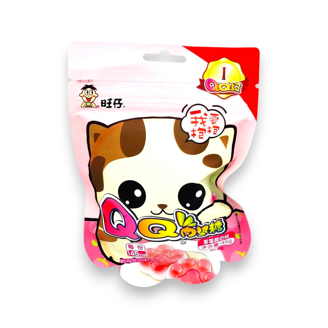 WANT WANT Soft Candy Strawberry Yogurt Cat's 45g