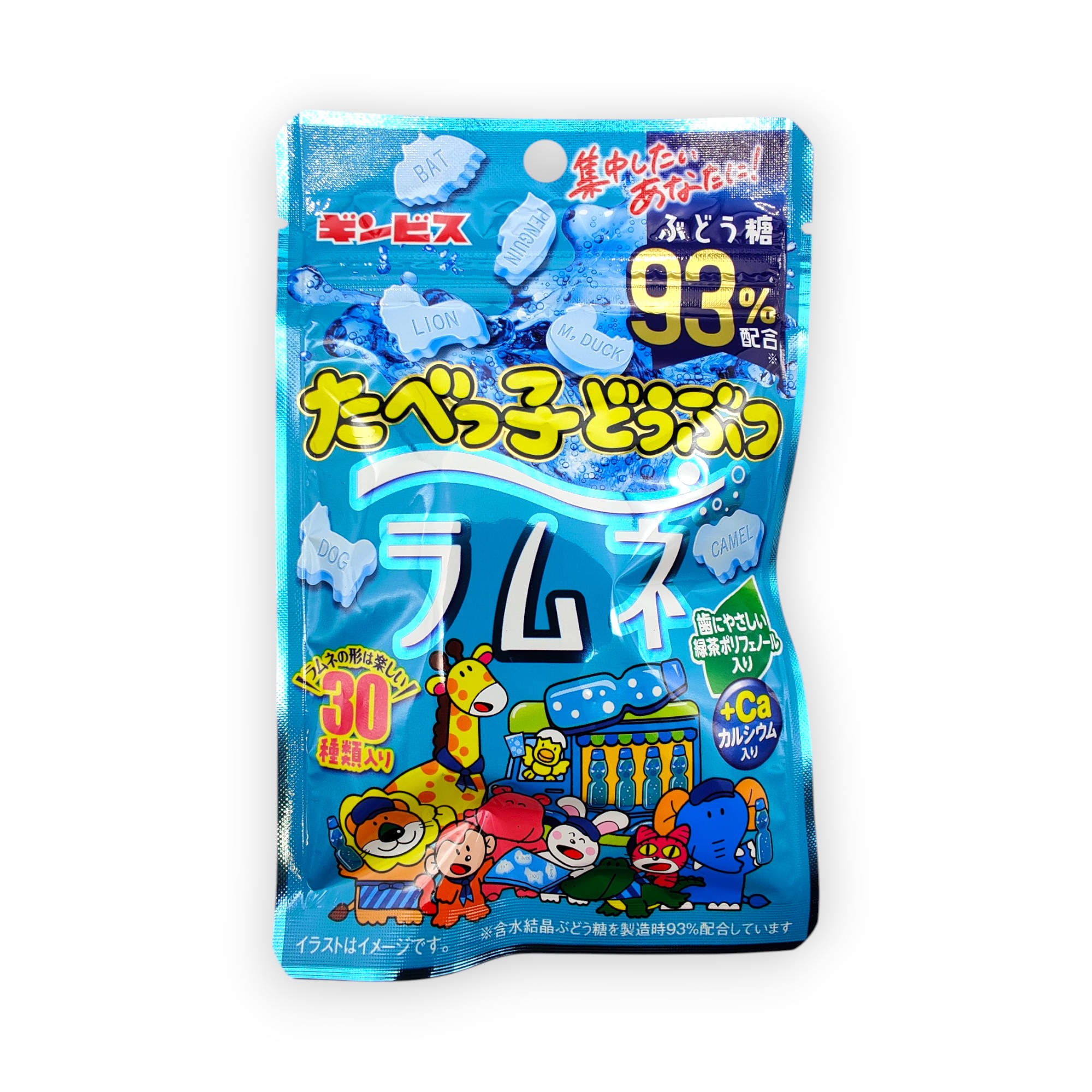 Ginbis Animal Shaped Tablet Candy Ramune Fl 38g